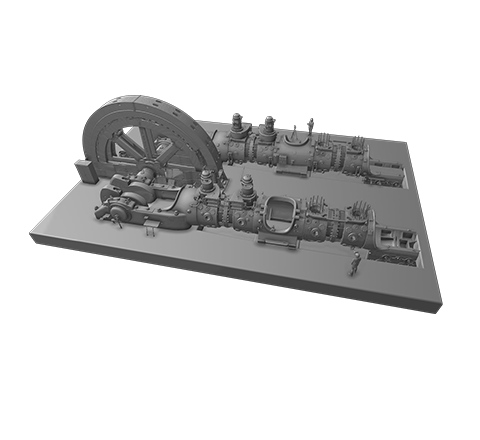 Blast furnace gas engine | Free 3D model | Professional 3D scanning ...